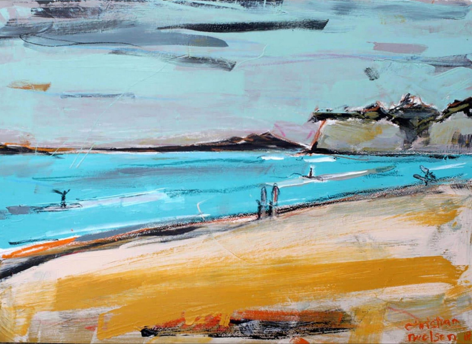 Long Bay 1968 by Christian Nicolson – Parnell Gallery